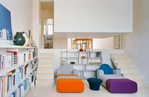 A floating bedroom in a cleverly designed studio