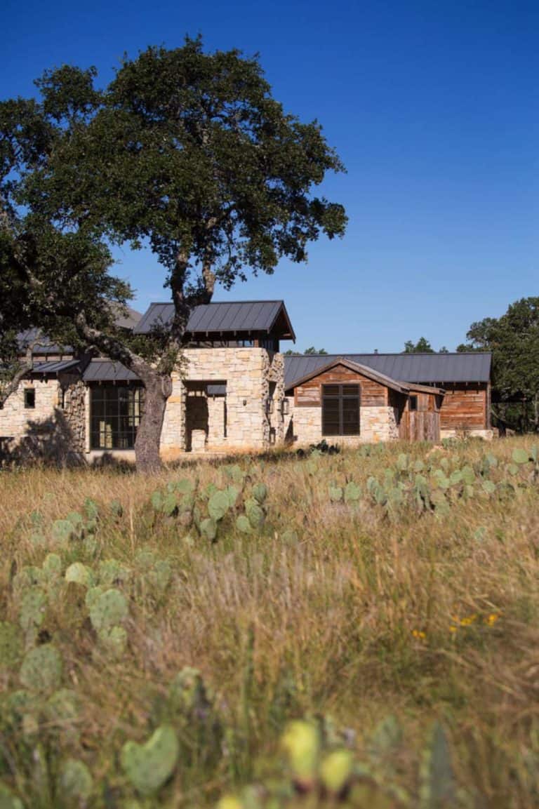 Modern-rustic barn style retreat in Texas Hill Country