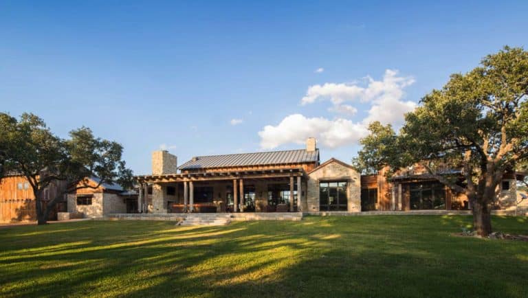Modern-rustic barn style retreat in Texas Hill Country
