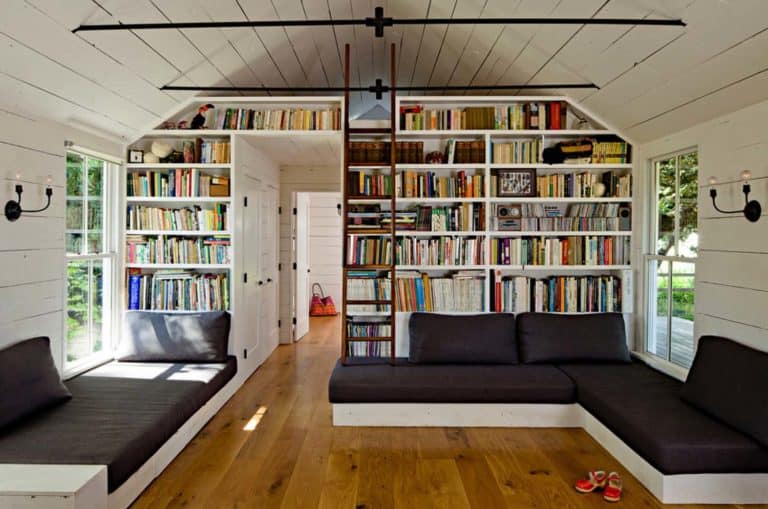 36 Fabulous home libraries showcasing window seats