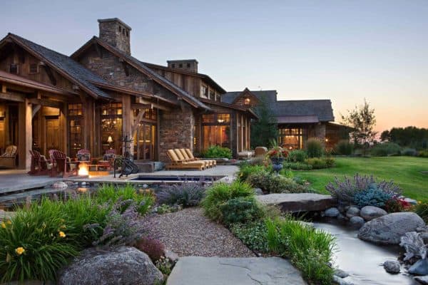 A rustic family compound in the mountains of Montana
