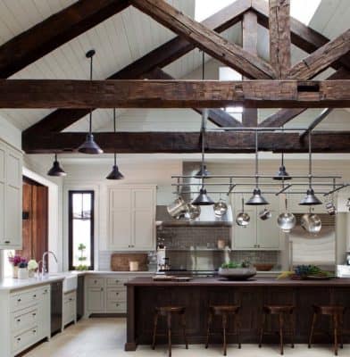 38 Stunning interior living spaces with exposed ceiling trusses