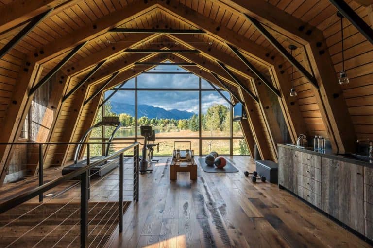 Rustic meets modern in stunning barn guest house in Wyoming