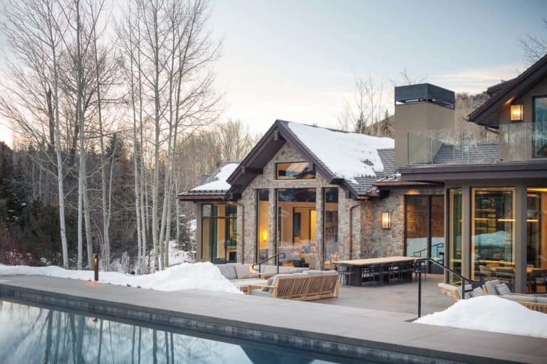 Modern mountain retreat in Aspen offers luxurious yet comfortable living