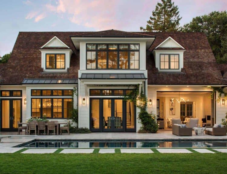 A Northern California farmhouse style home with serene interior spaces