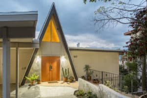 Iconic mid-century A-frame boasts stunning views over downtown LA