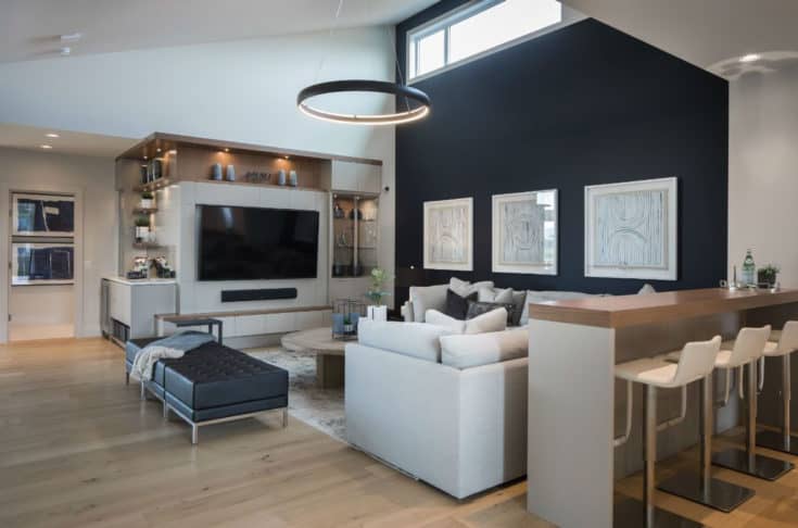 Tour this warm contemporary Calgary home with inspiring Bow River views