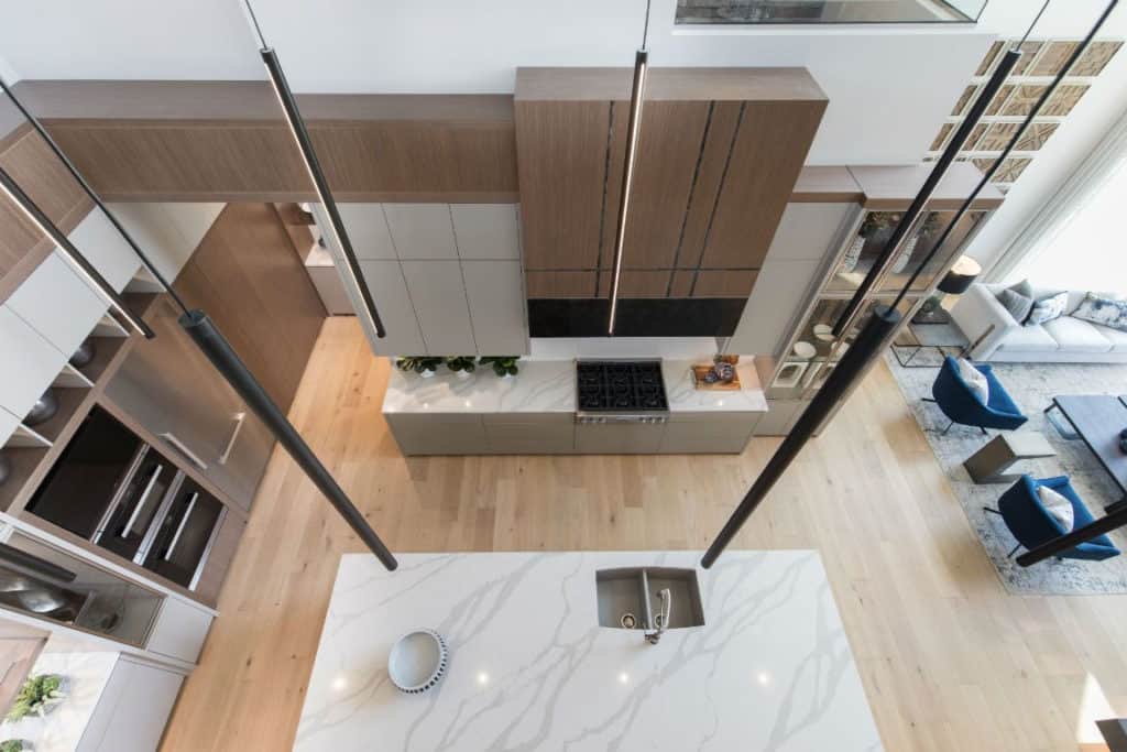 Tour this warm contemporary Calgary home with inspiring Bow River views