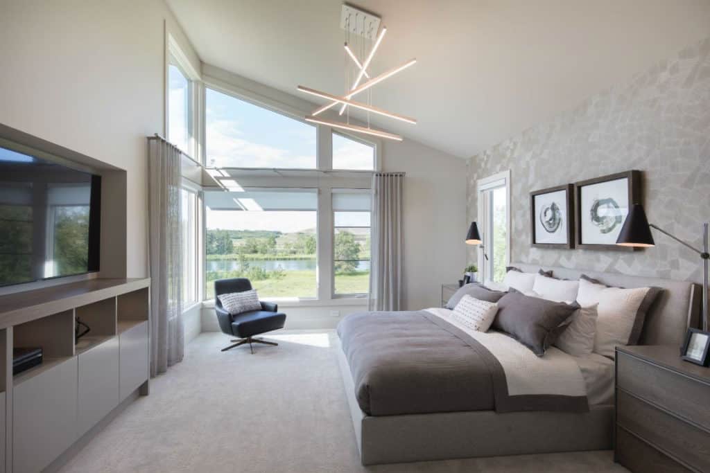 Tour this warm contemporary Calgary home with inspiring Bow River views