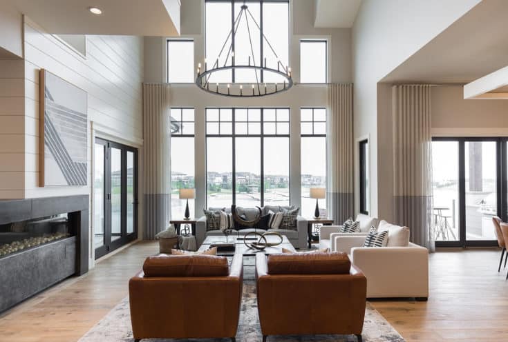 Striking modern farmhouse in Alberta designed to feel like a vacation