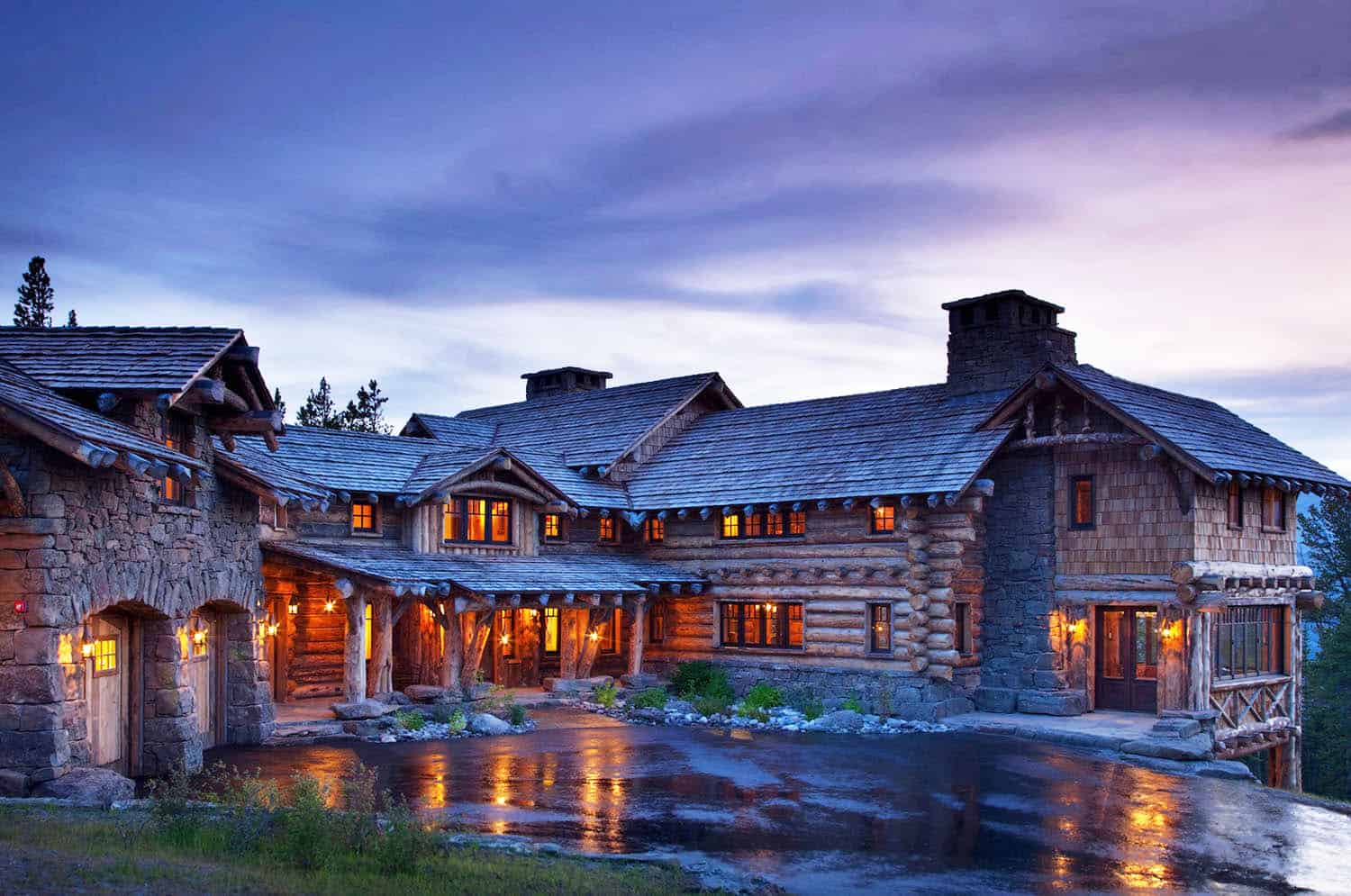 One Kindesign - Mountain chic cabin exudes rustic-luxe style in Big Sky ...