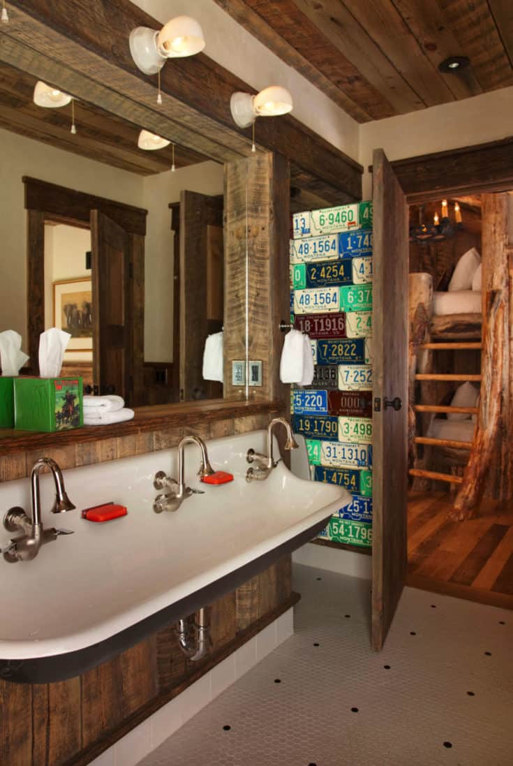 Step into this dreamy Big Sky mountain cabin with rustic luxe interiors