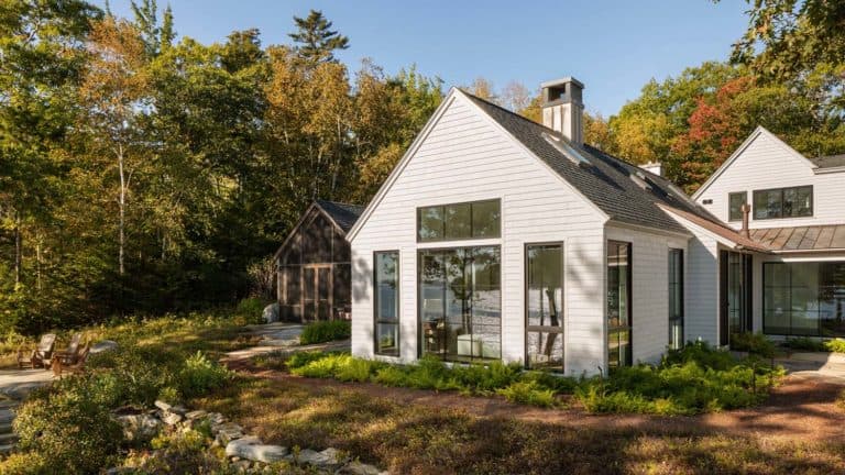 This idyllic New England cottage offers stunning Damariscotta River views