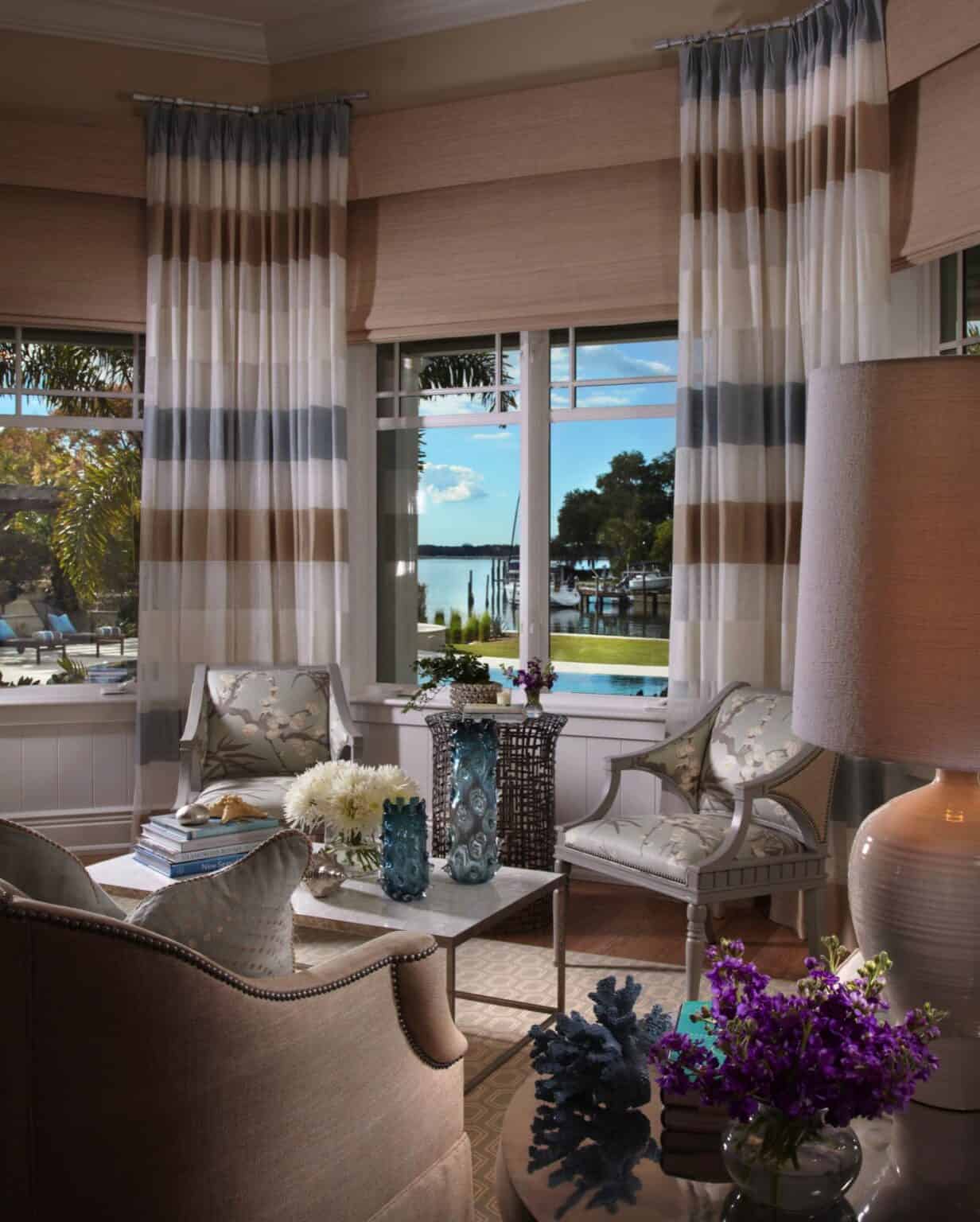 A peek inside this Florida home with beautiful coastal chic living spaces