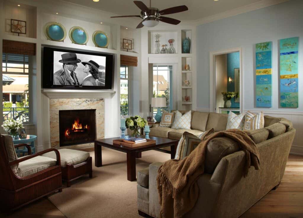 A peek inside this Florida home with beautiful coastal chic living spaces