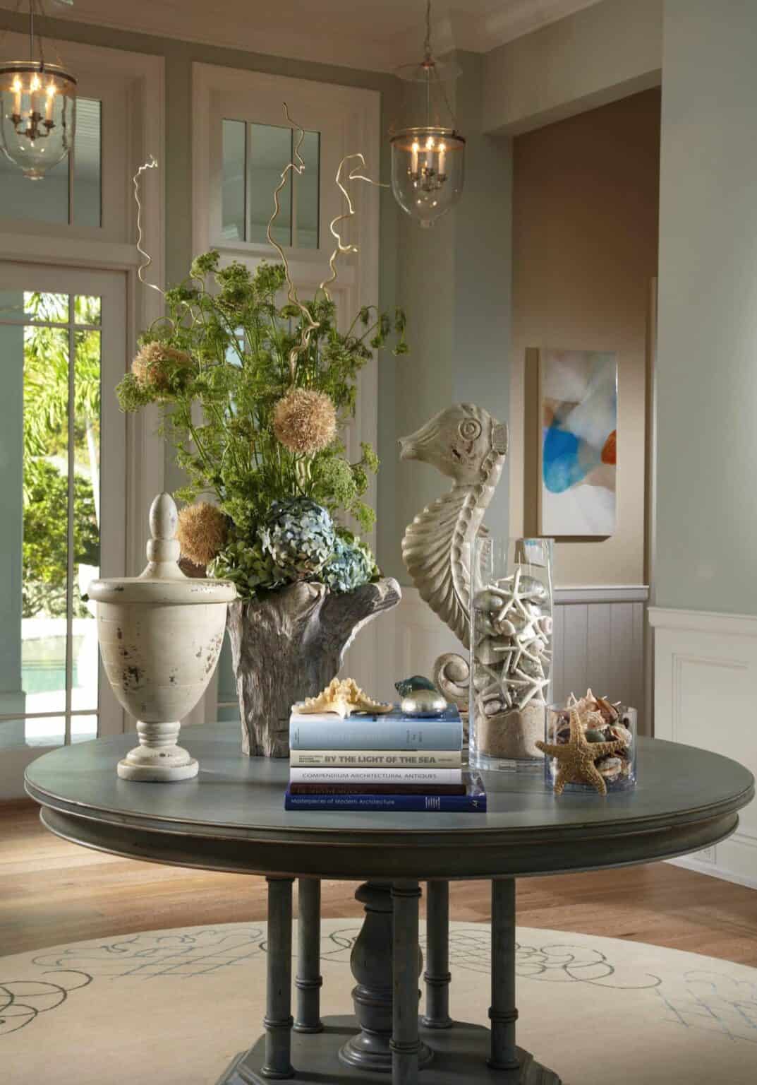 A peek inside this Florida home with beautiful coastal chic living spaces