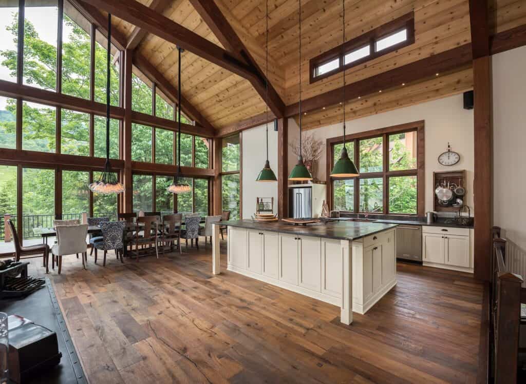 This cozy ski home tucked into the Catskill Mountains is a winter dream