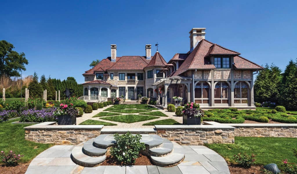 Tour a stunning French provincial house overlooking Long Island Sound
