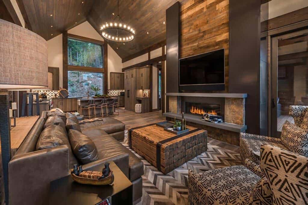 A luxurious mountain style home in Martis Camp with breathtaking views