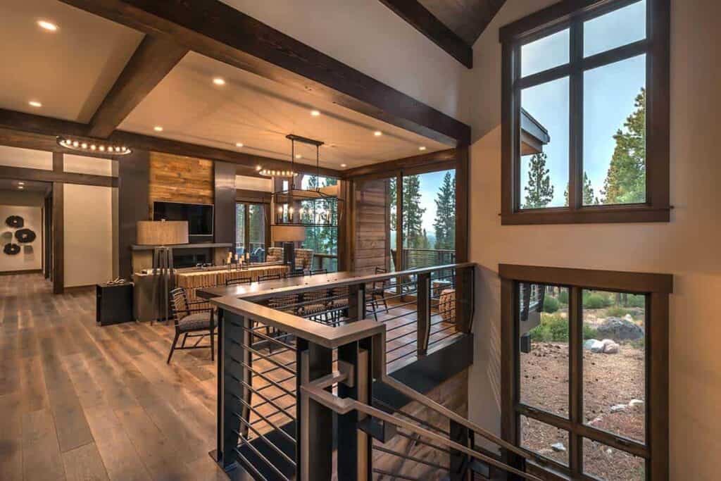 A luxurious mountain style home in Martis Camp with breathtaking views