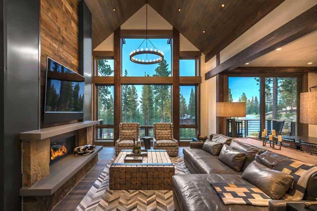 A luxurious mountain style home in Martis Camp with breathtaking views