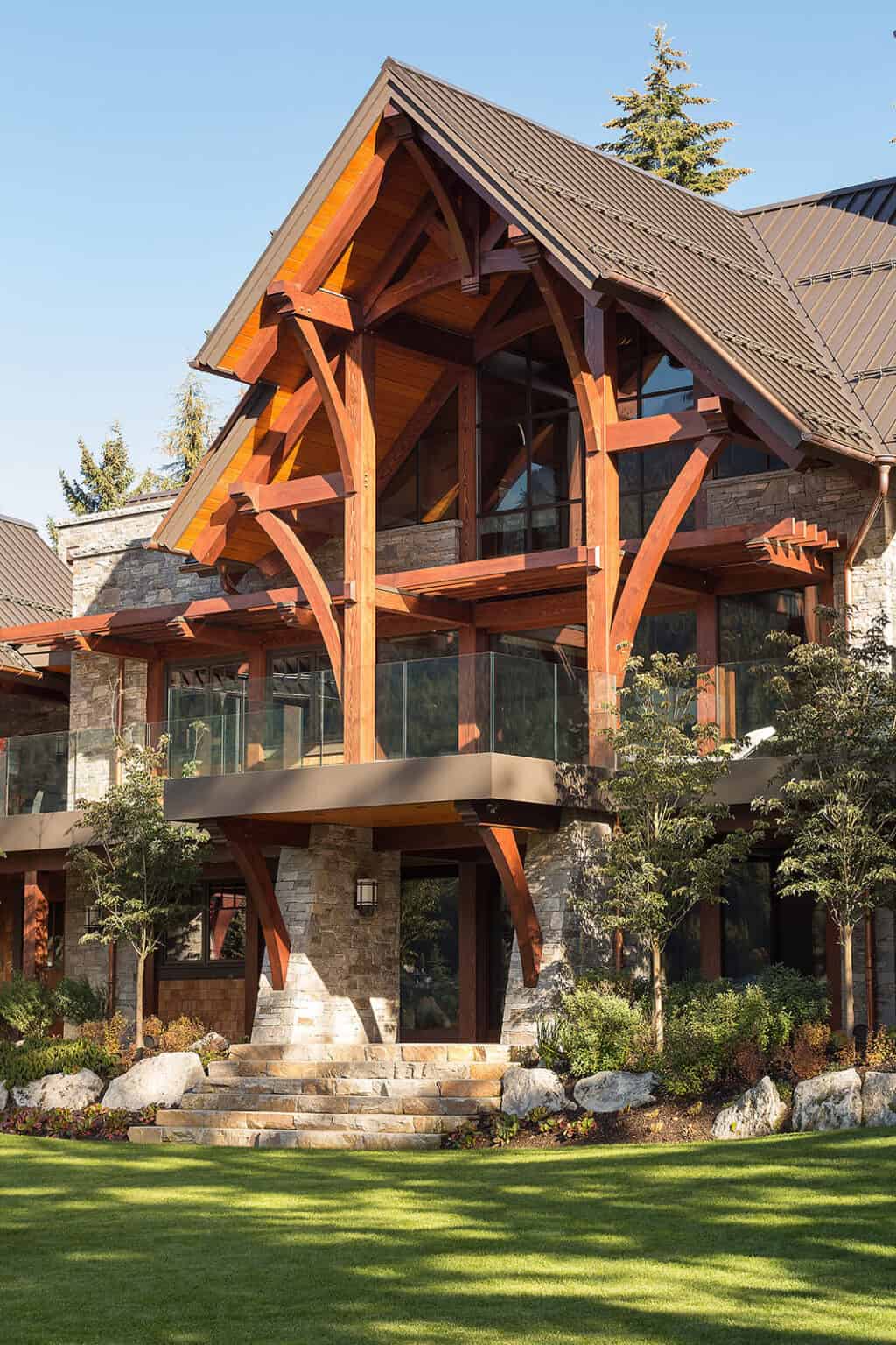 Modern timber frame home in Whistler designed for entertaining