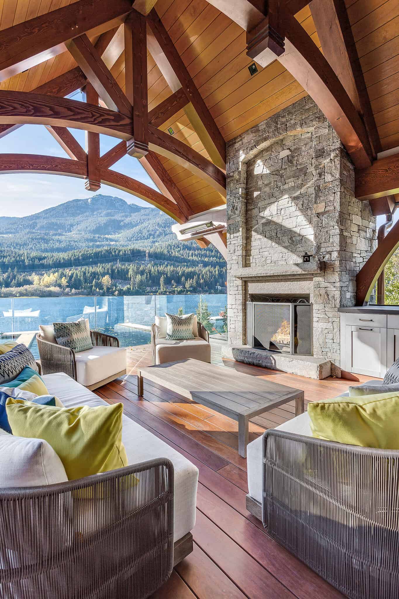Modern timber frame home in Whistler designed for entertaining