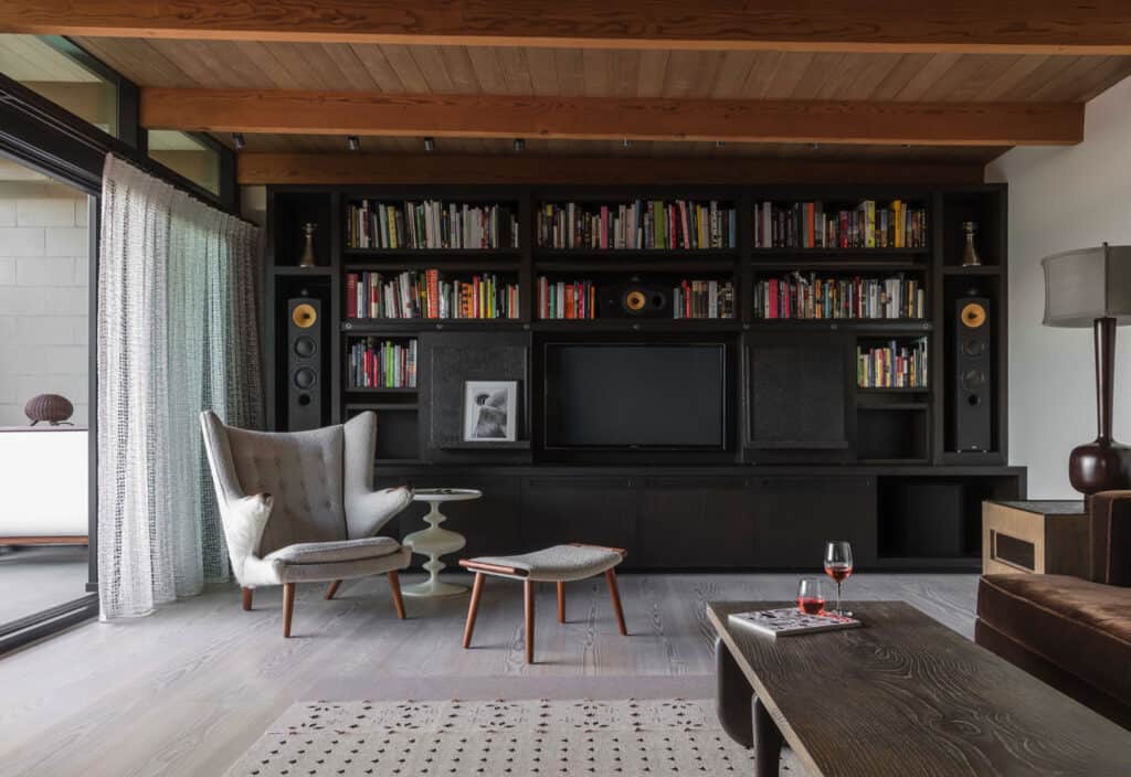 This midcentury modern apartment remodel has amazing Seattle skyline views
