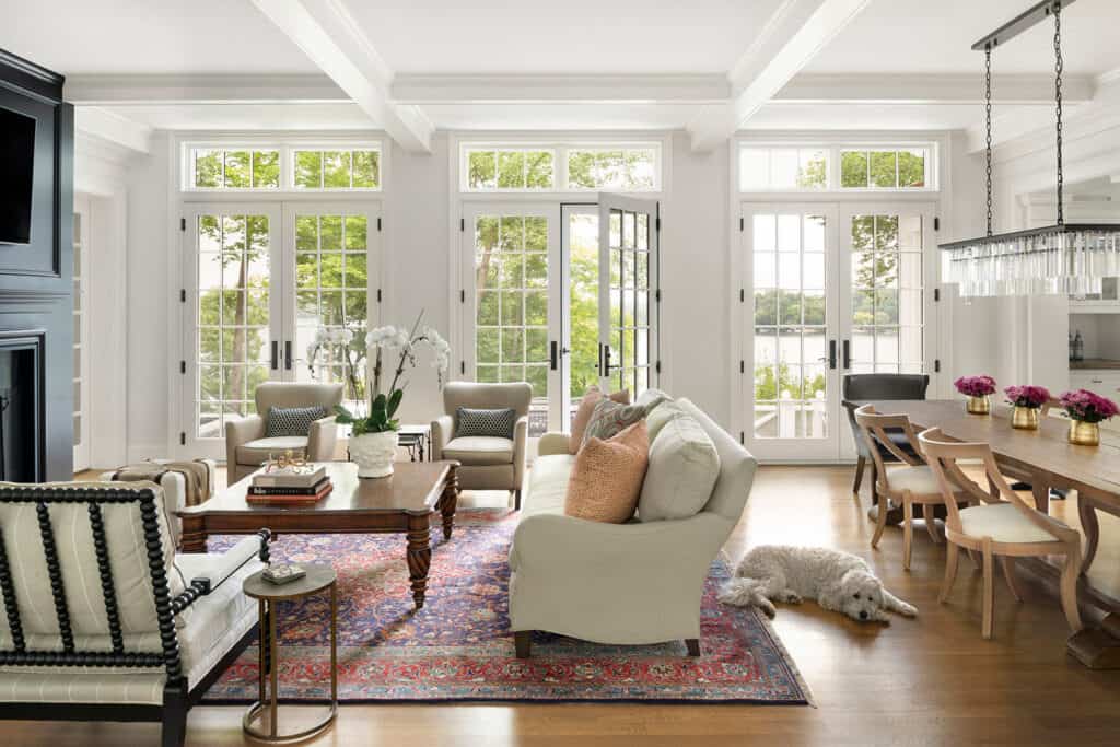 Tour a gorgeous colonial style lakeside home on Wayzata Bay, Minnesota