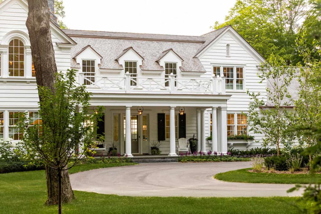 Tour a gorgeous colonial style lakeside home on Wayzata Bay, Minnesota