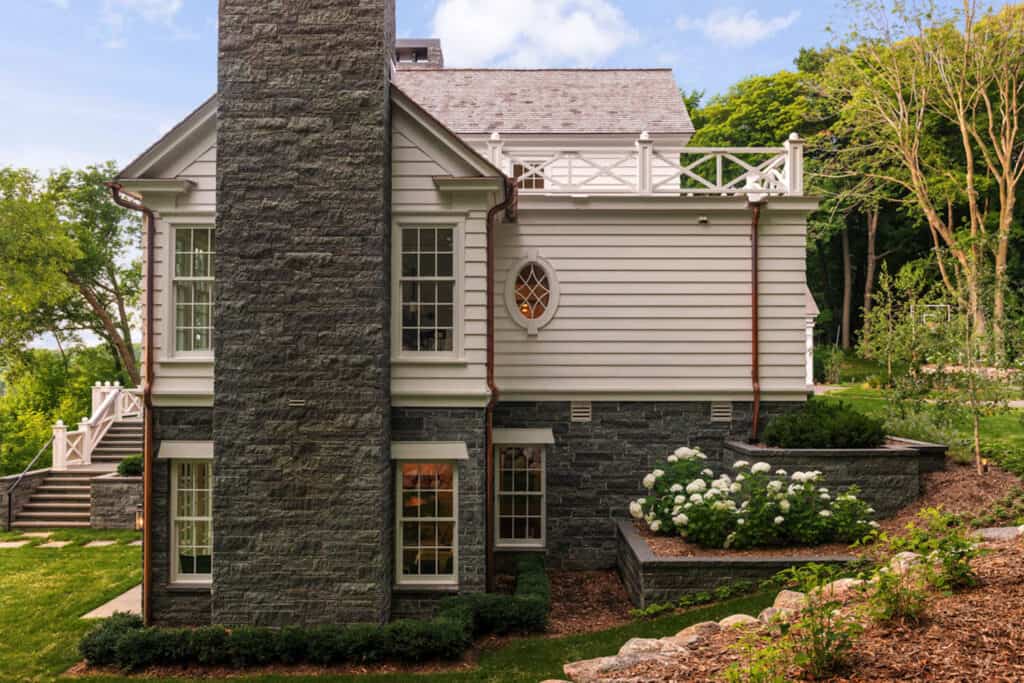 Tour a gorgeous colonial style lakeside home on Wayzata Bay, Minnesota
