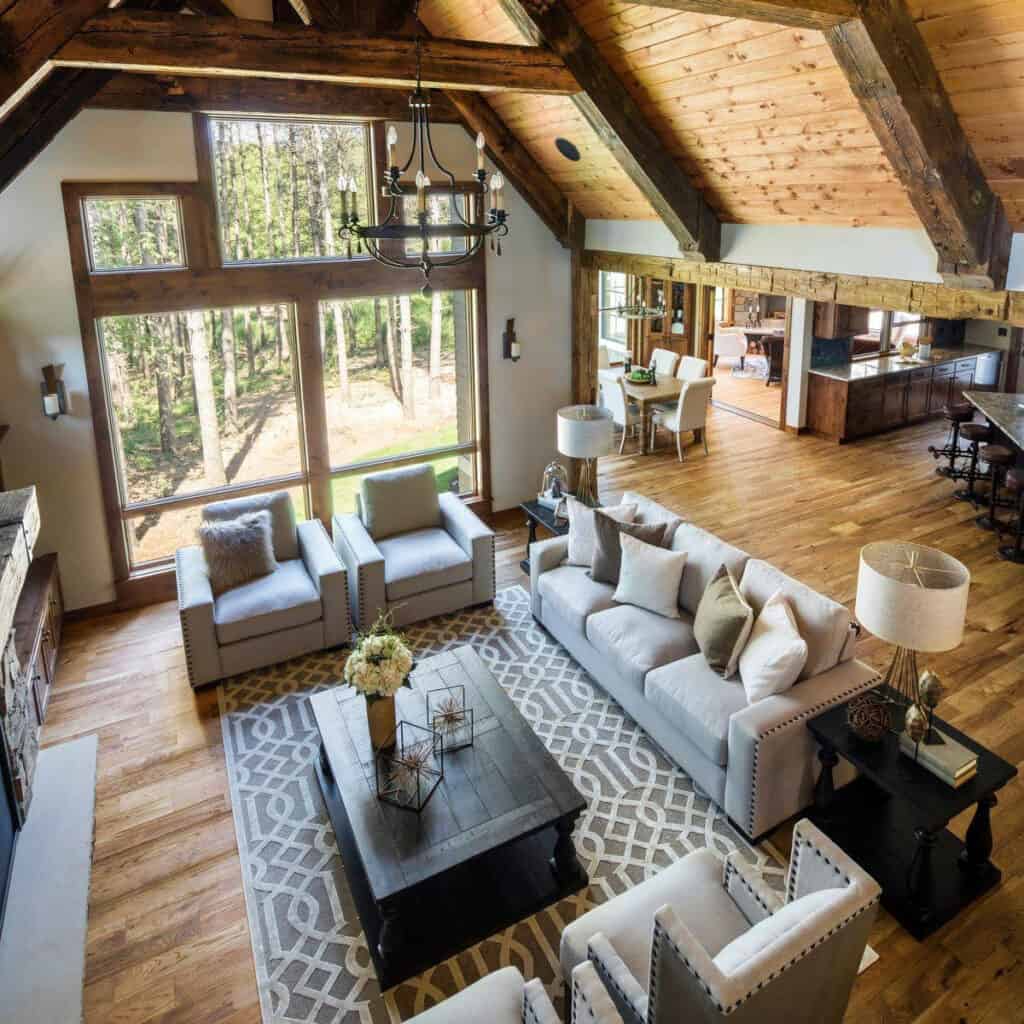 This inviting Minnesota house showcases a striking organic mountain style