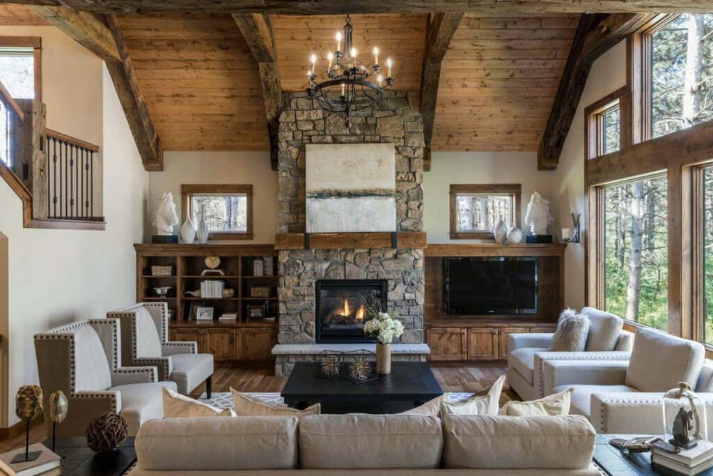 This inviting Minnesota house showcases a striking organic mountain style