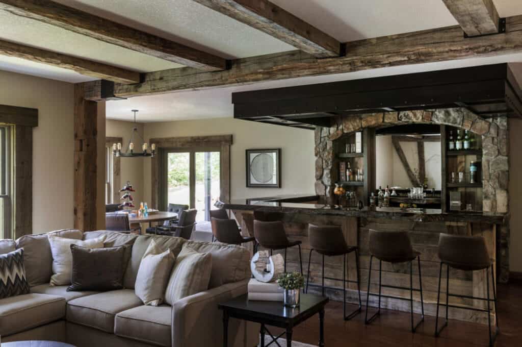 This inviting Minnesota house showcases a striking organic mountain style