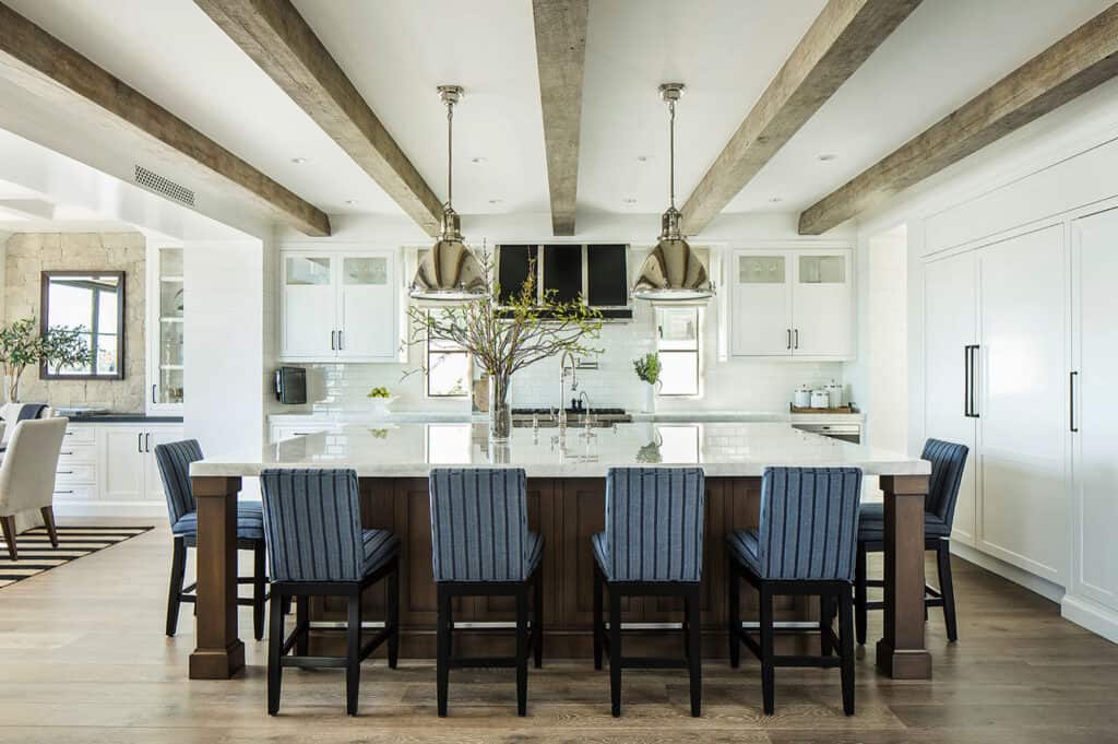 Step inside a luxurious bayfront home with coastal charm in Newport Beach