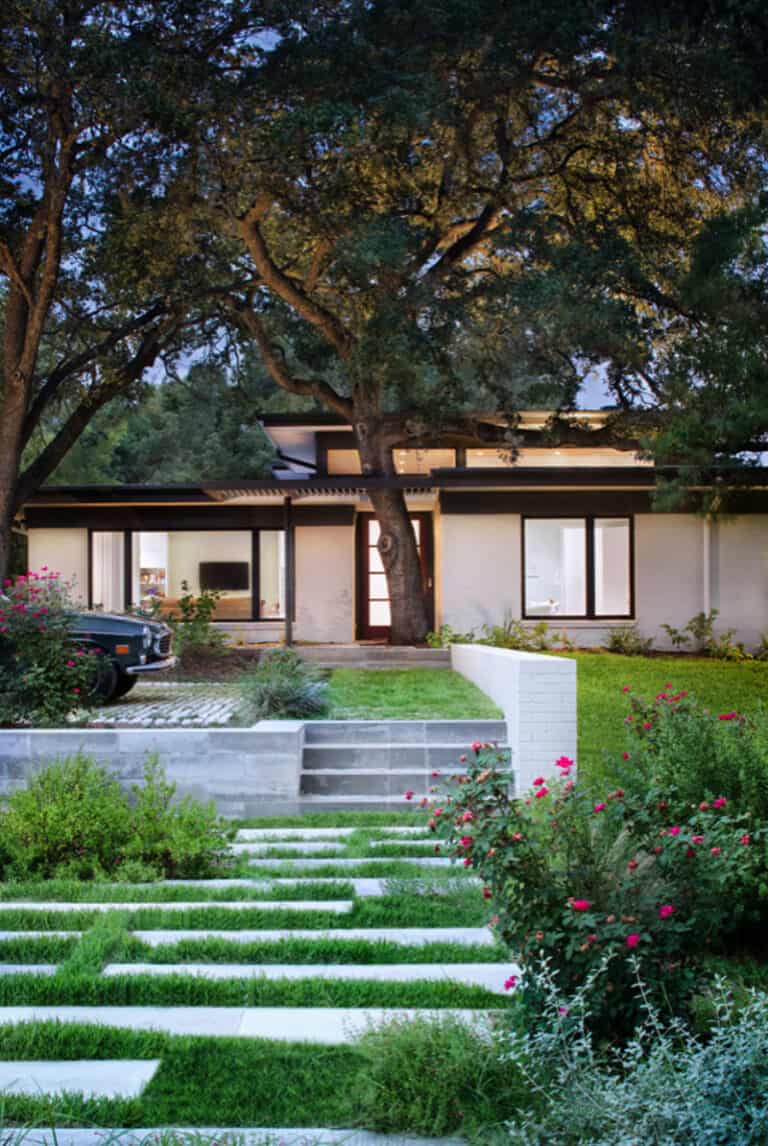 A mid-century modern home reimagined with beautiful details on Lake Austin