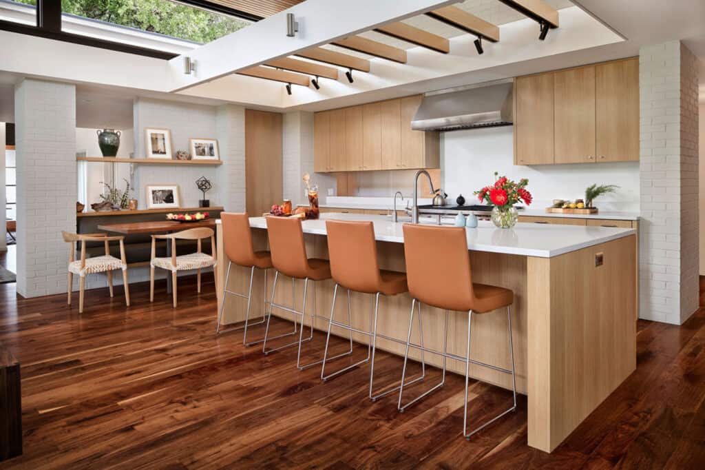 A mid-century modern home reimagined with beautiful details on Lake Austin