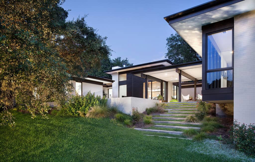 A mid-century modern home reimagined with beautiful details on Lake Austin