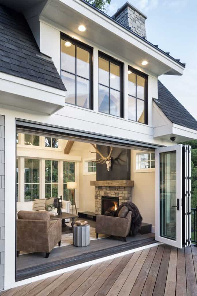 Inside a beautiful lake house with picturesque views of Lake Minnetonka