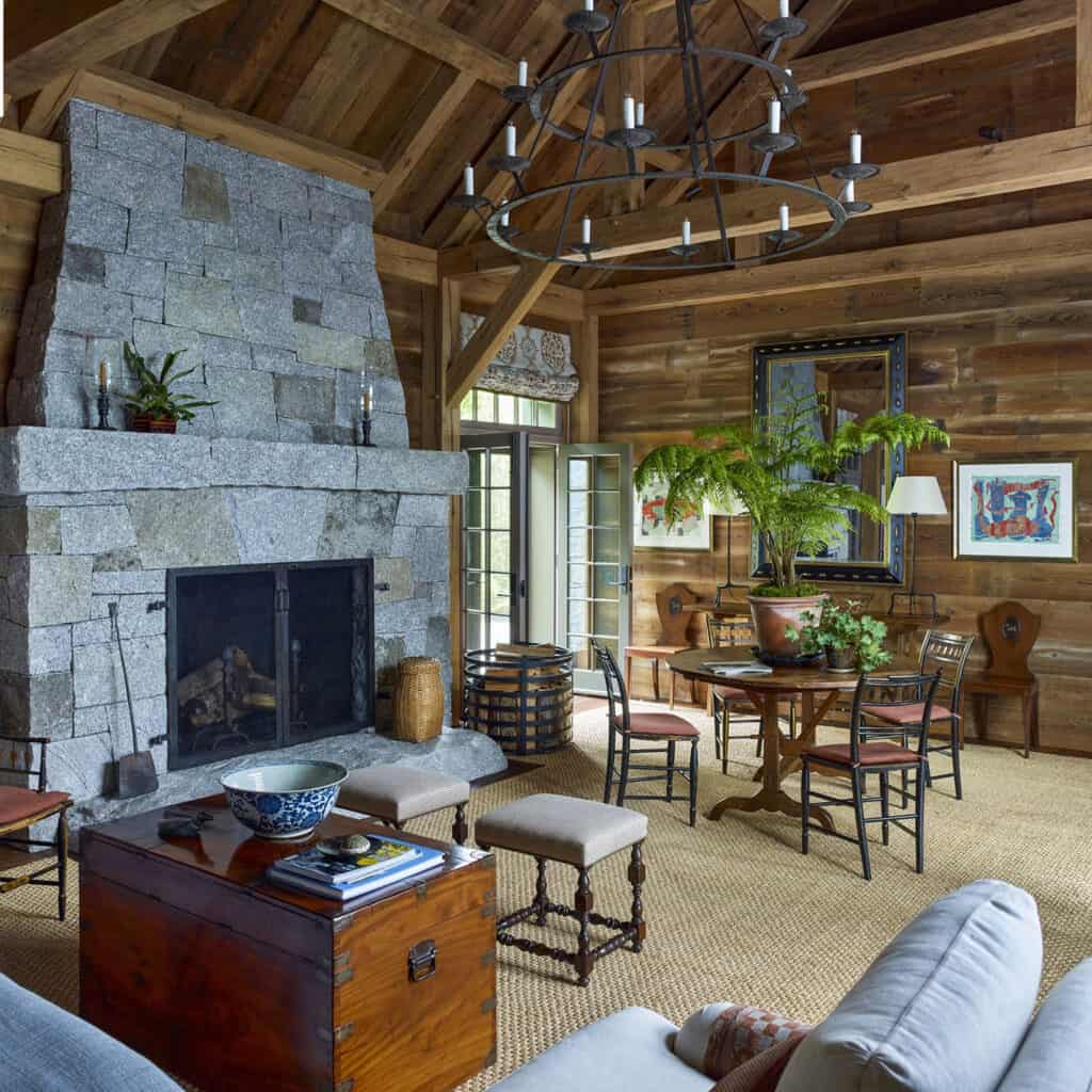 Step inside this breathtaking barn cottage retreat on the coast of Maine