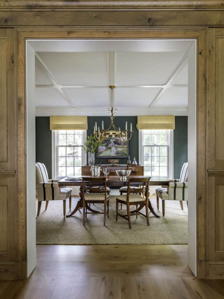 Shingle colonial style lake house with breathtaking details in Minnesota