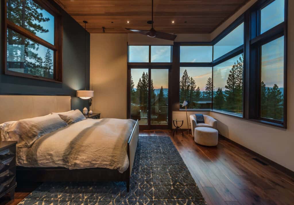 See this rustic mountainside home with amazing Sierra Nevada views