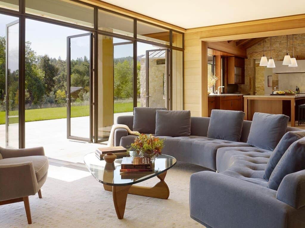 Contemporary interpretation of an agrarian countryside home in California
