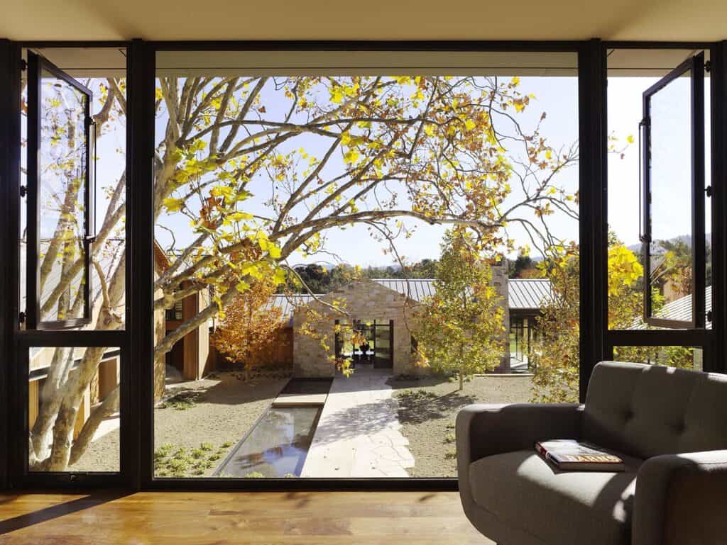Contemporary interpretation of an agrarian countryside home in California