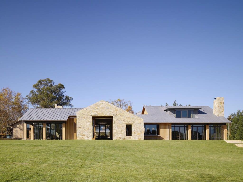 Contemporary interpretation of an agrarian countryside home in California