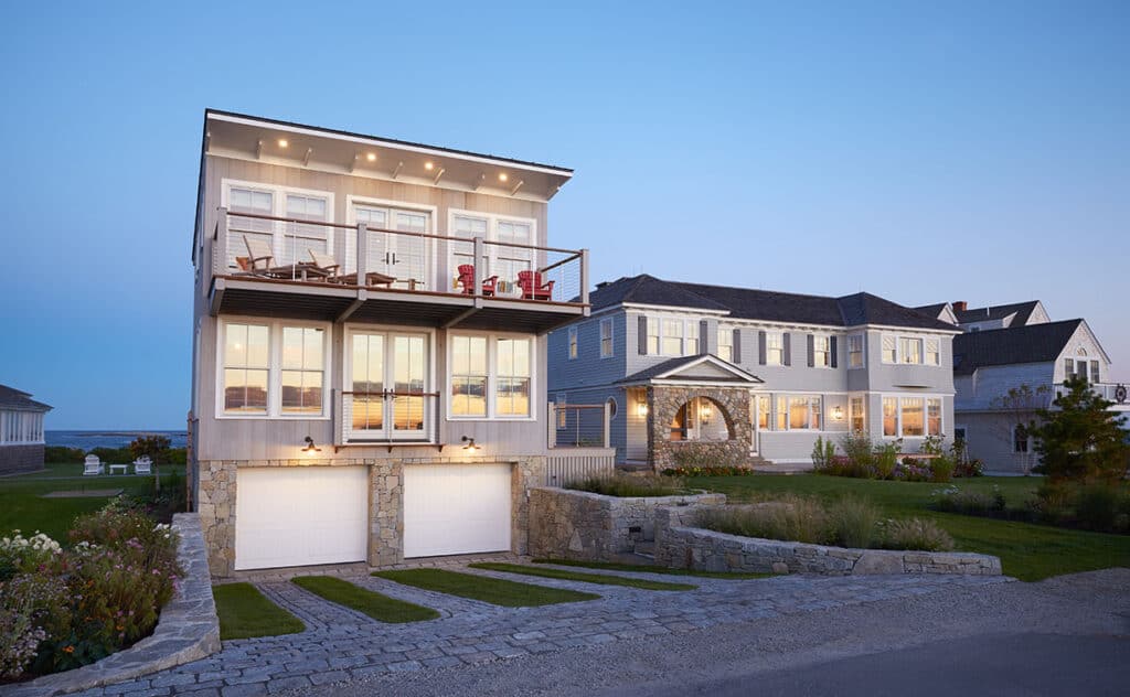 Charming oceanfront beach house in Maine with nautical-inspired interiors