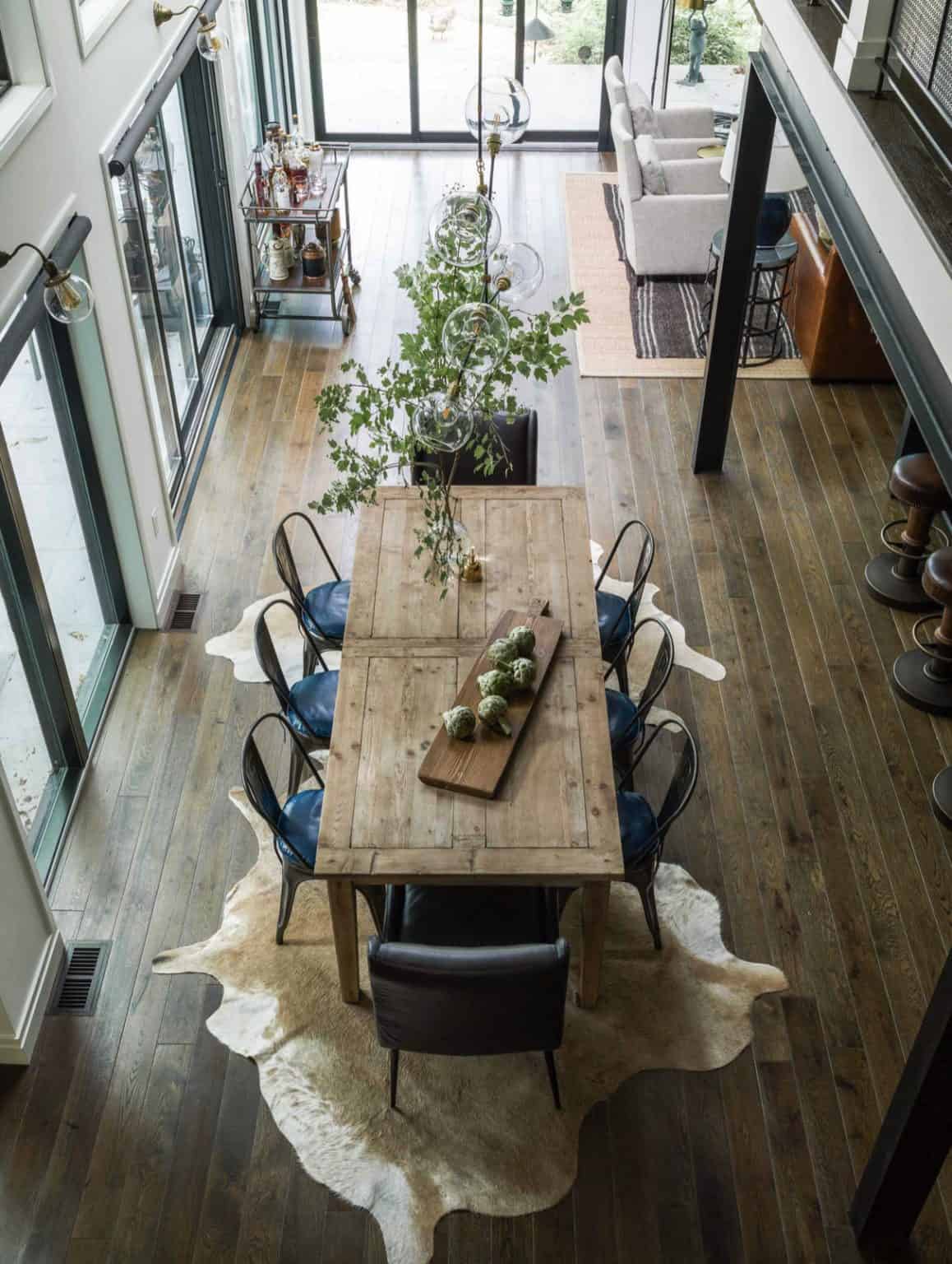 Gorgeous Virginia lake house gets reimagined with industrial-modern vibe