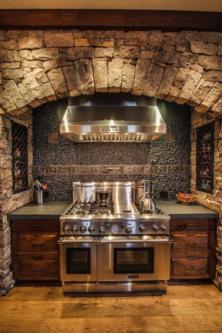 27 Amazing Kitchens With Stone Walls For Rustic Warmth