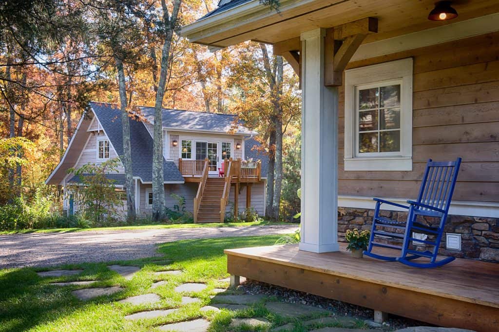 Dreamy coastal cottage enjoys a tranquil lakeside setting in the Midwest