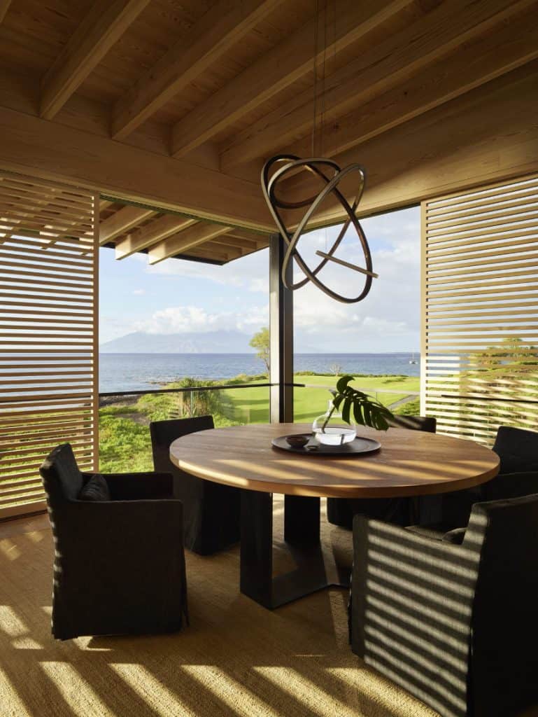 A breezy sustainable beach house perched on the idyllic Maui coastline